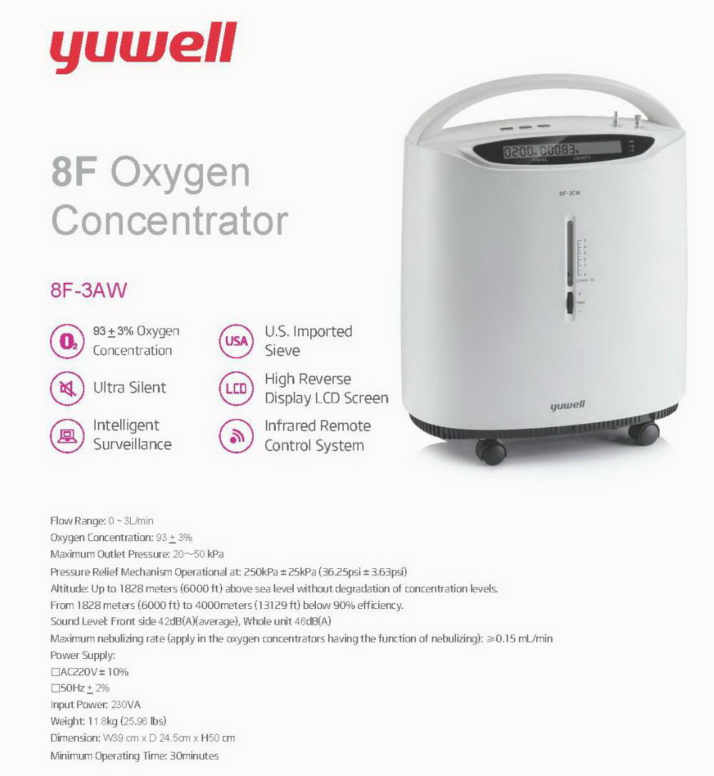 Yuwell Oxygen concentrator 8F-3AW